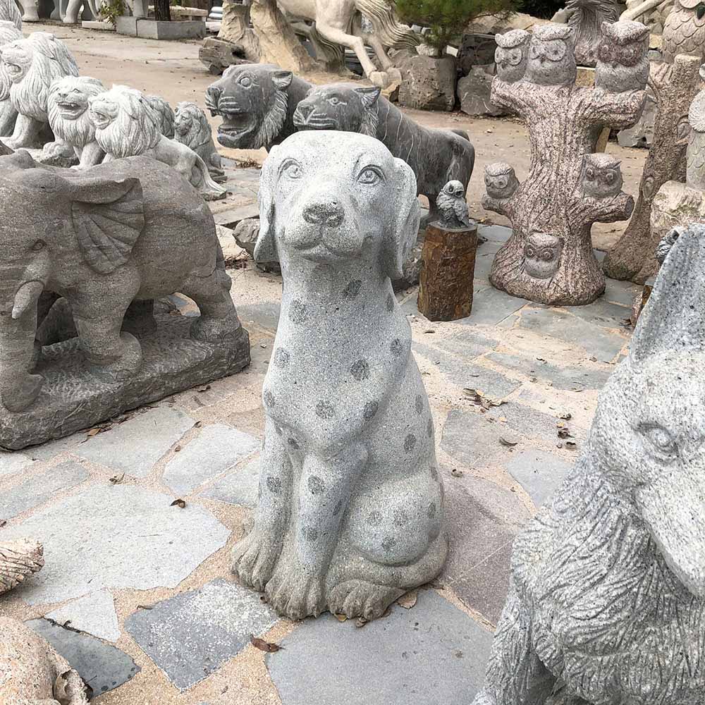 Puppy Statue Garden light grey granite – Shandong Sanlei Trading co.,ltd